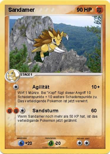 Pokémon Sandamer - Agilität - My Pokemon Card