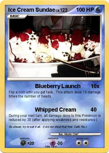 Pokémon Ice Cream Sundae 1 1 - Blueberry Launch - My Pokemon Card