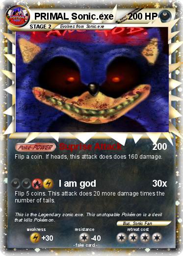 Pokémon PRIMAL Sonic exe - Suprise Attack - My Pokemon Card