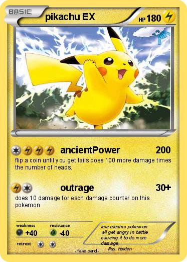 Pokémon pikachu EX 508 508 - ancientPower - My Pokemon Card