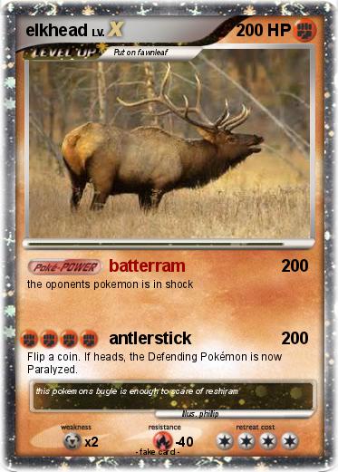 Pokémon elkhead - batterram - My Pokemon Card