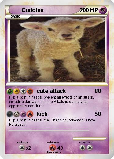 Pokémon Cuddles 122 122 - cute attack - My Pokemon Card