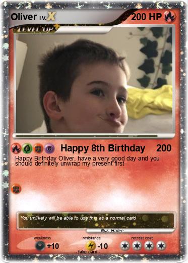 Pokémon Oliver 526 526 - Happy 8th Birthday - My Pokemon Card