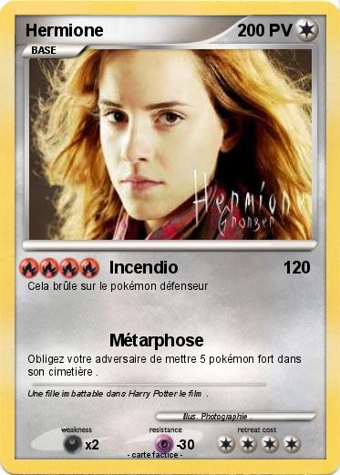 Pokémon Hermione 204 204 - Incendio - Ma carte Pokémon