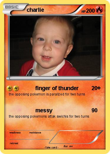 Pokémon charlie 1363 1363 - finger of thunder - My Pokemon Card