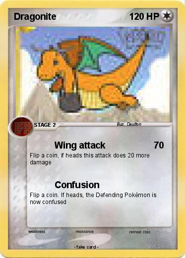 Pokémon Dragonite 743 743 - Wing attack - My Pokemon Card