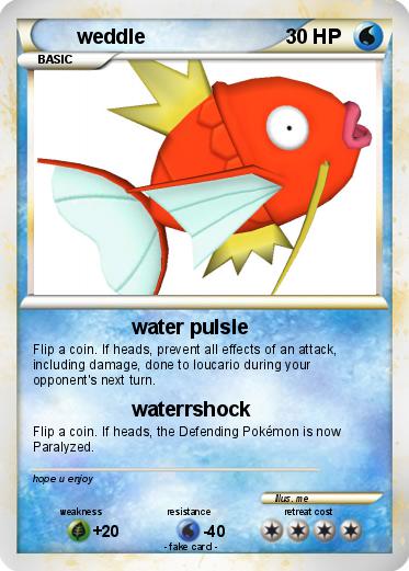 Pokémon weddle 4 4 - water pulsle - My Pokemon Card
