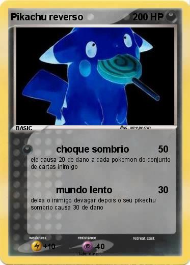 Pokémon Pikachu reverso - choque sombrio - My Pokemon Card