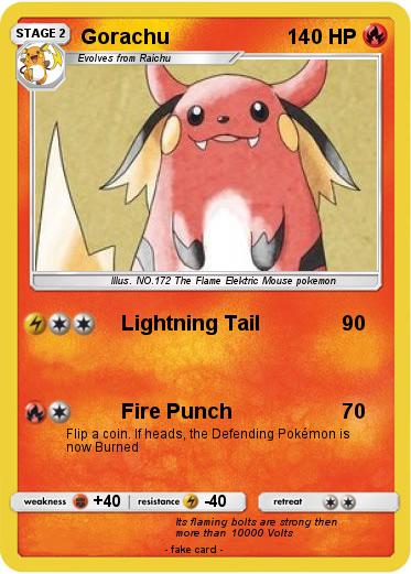 Pokémon Gorachu - Lightning Tail - My Pokemon Card