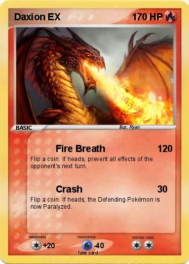 Pokémon Daxion EX - Fire Breath - My Pokemon Card