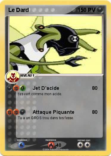 Pokémon Le Dard 1 1 - Jet D'acide - Ma carte Pokémon