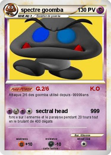 Pokémon spectre goomba - G.2/6 K.O - Ma carte Pokémon