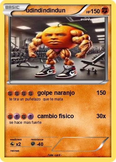 Pokémon udindindindun - golpe naranjo - Mi carta pokémon