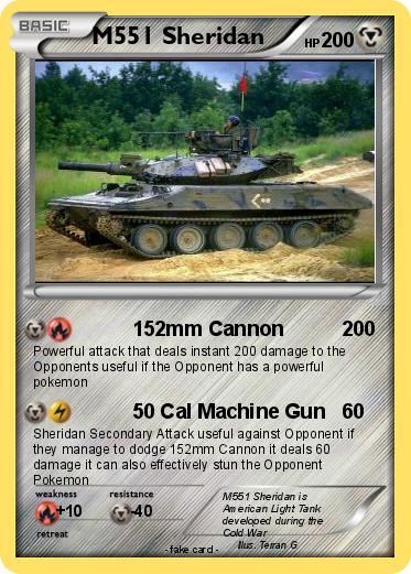 Pokémon M551 Sheridan 2 2 - 152mm Cannon - My Pokemon Card