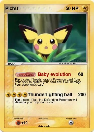 Pokémon Pichu 2975 2975 - Baby evolution - My Pokemon Card