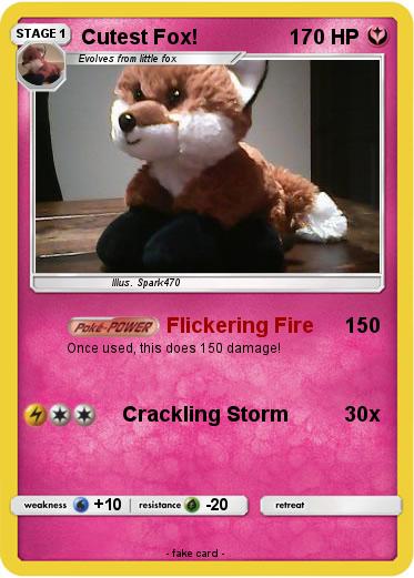 Pokémon Cutest Fox - Flickering Fire - My Pokemon Card