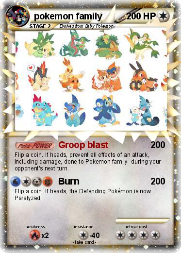 Pokémon pokemon family 6 6 - Groop blast - My Pokemon Card