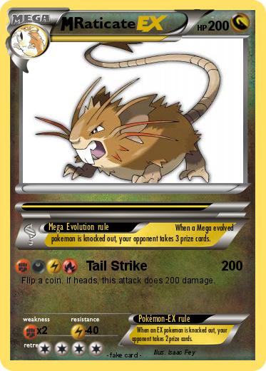 Pokémon Raticate 119 119 - Tail Strike - My Pokemon Card