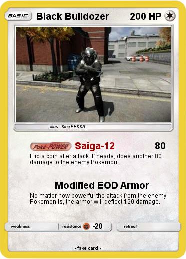 Pokémon Black Bulldozer - Saiga-12 - My Pokemon Card