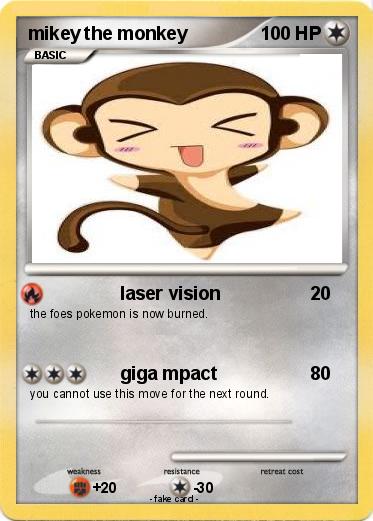 Pokémon mikey the monkey - laser vision - My Pokemon Card