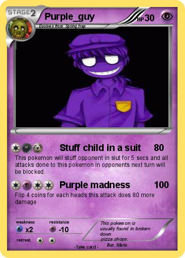 Pokémon Purple guy 170 170 - Stuff child in a suit - My Pokemon Card