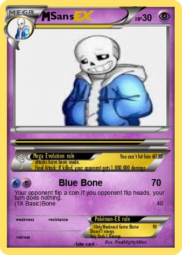Pokémon Sans 3829 3829 - Blue Bone 70 - My Pokemon Card