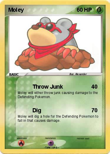 Pokémon Moley 3 3 - Throw Junk - My Pokemon Card