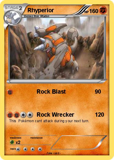 Pokémon Rhyperior 233 233 - Rock Blast - My Pokemon Card
