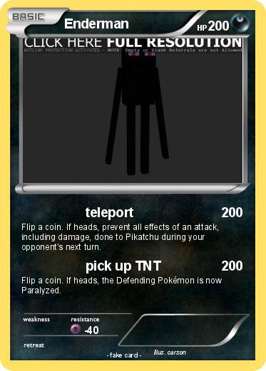 Pokémon Enderman 1132 1132 - teleport - My Pokemon Card