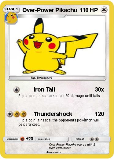 Pokémon Over Power Pikachu - Iron Tail - My Pokemon Card