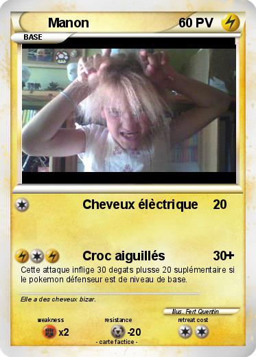Pokémon Manon 143 143 - Cheveux élèctrique - Ma carte Pokémon