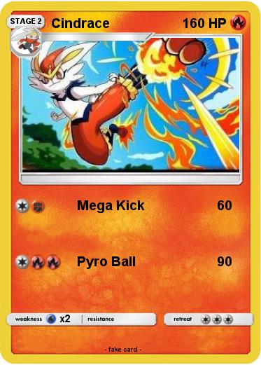 Pokémon Cindrace 1 1 - Mega Kick - My Pokemon Card