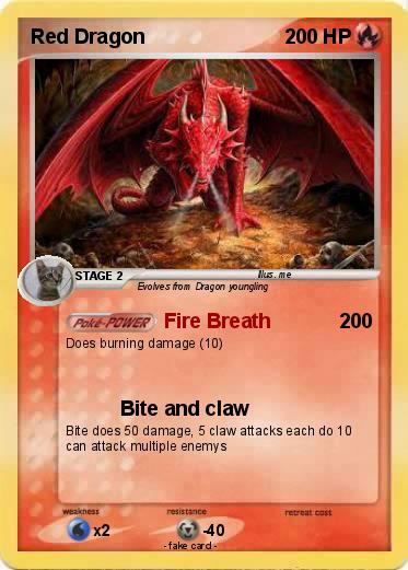 Pokémon Red Dragon 135 135 - Fire Breath - My Pokemon Card
