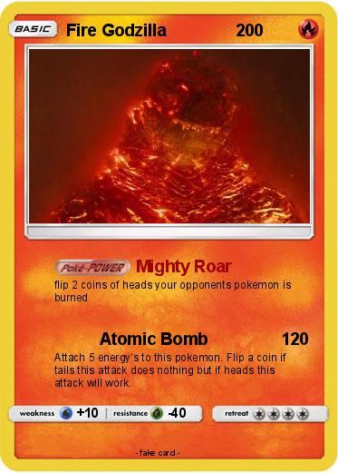 Pokémon Fire Godzilla 15 15 - Mighty Roar - My Pokemon Card