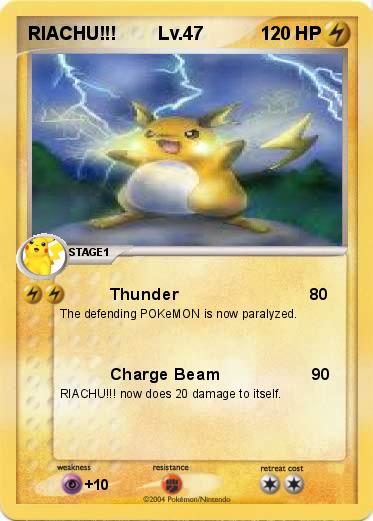 Pokémon RIACHU Lv 47 47 - Thunder - My Pokemon Card