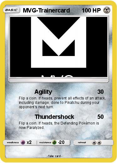 Pokémon MVG Trainercard - Agility - My Pokemon Card