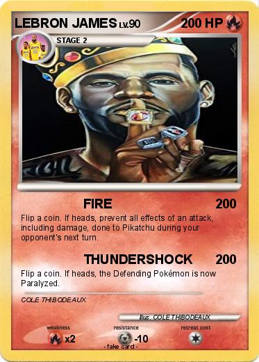 Pokémon LEBRON JAMES 724 724 - FIRE - My Pokemon Card