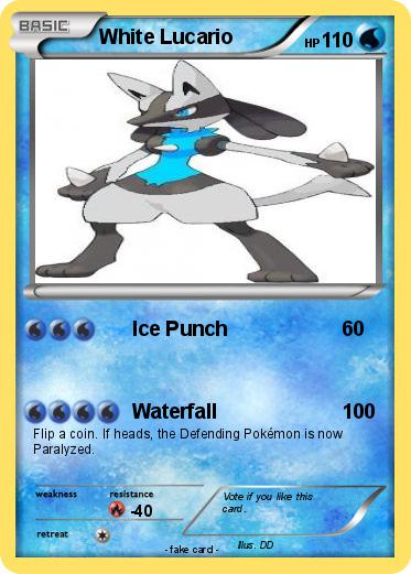 Pokémon White Lucario 15 15 - Ice Punch - My Pokemon Card