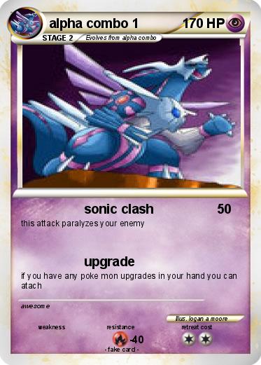 Pokémon alpha combo 1 1 - sonic clash - My Pokemon Card