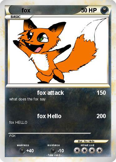 Pokémon fox 552 552 - fox attack - My Pokemon Card