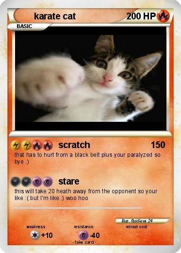 Pokémon karate cat 28 28 - scratch - My Pokemon Card