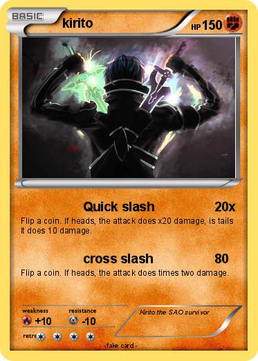 Pokémon kirito 463 463 - Quick slash - My Pokemon Card