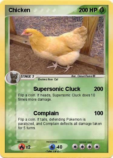 Pokémon Chicken 604 604 - Supersonic Cluck - My Pokemon Card