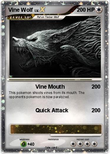 Pokémon Vine Wolf - Vine Mouth - My Pokemon Card