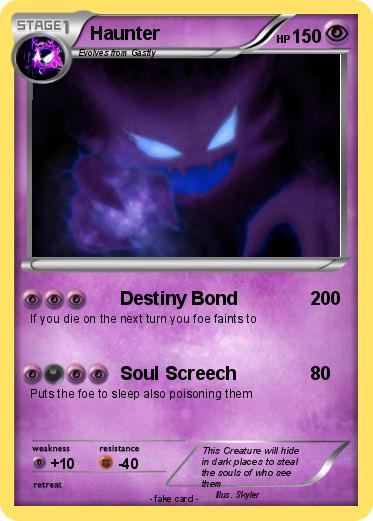 Pokémon Haunter 294 294 - Destiny Bond - My Pokemon Card