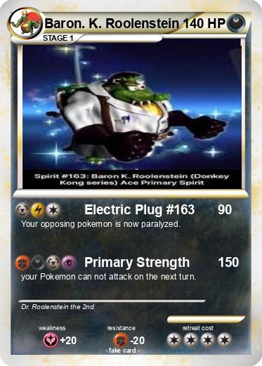 Pokémon Baron K Roolenstein - Electric Plug #163 - My Pokemon Card