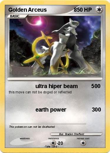 Pokémon Golden Arceus 8 8 - ultra hiper beam 500 - My Pokemon Card