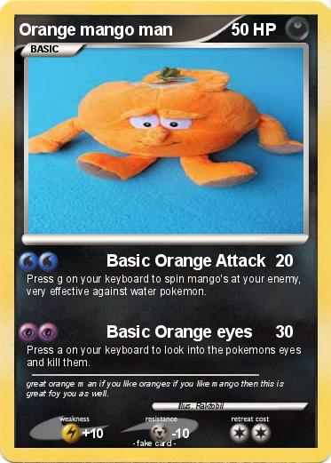 Pokémon Orange mango man - Basic Orange Attack - My Pokemon Card