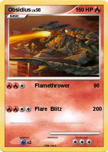 Pokémon Obsidius 3 3 - Flamethrower 90 - My Pokemon Card