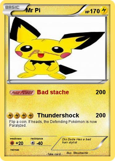 Pokémon Mr Pi - Bad stache - My Pokemon Card